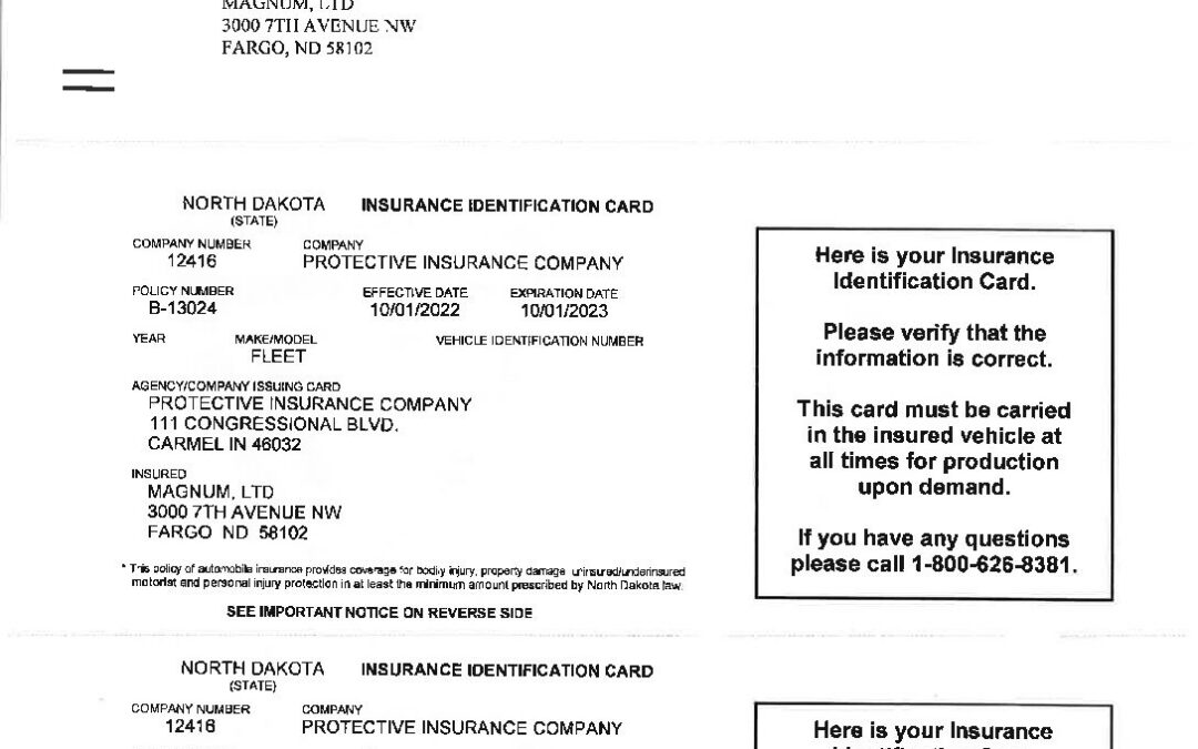 LTD Insurance Card | Magnum Companies